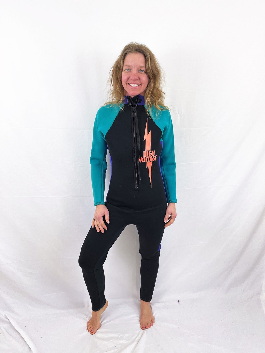 Vintage 1980s 80s NEON Wetsuit Polypropylene Scuba Surfing Full Body ...