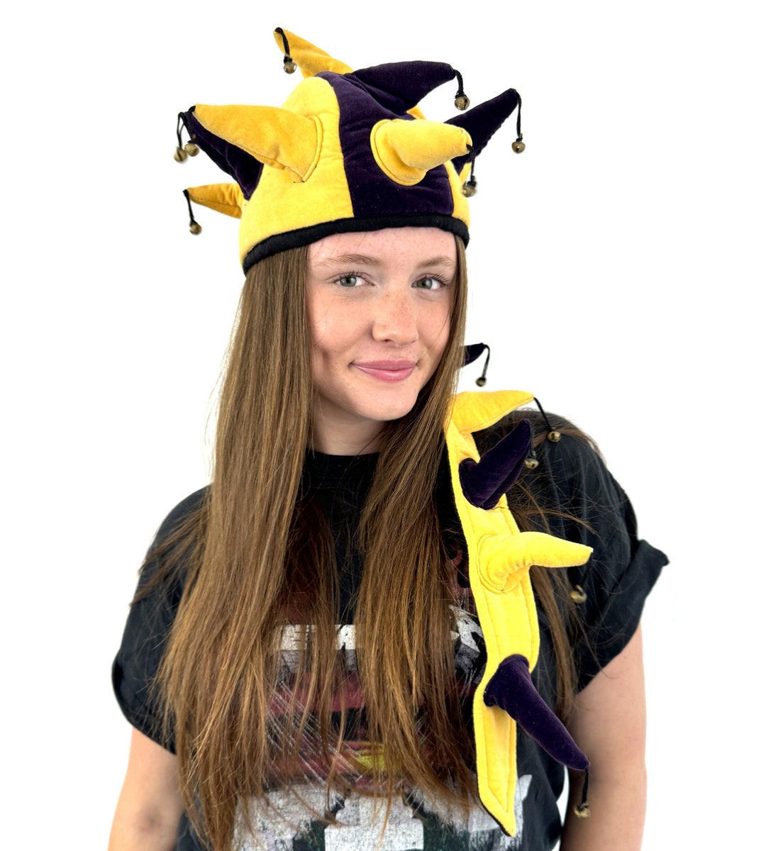 Vintage Unusual Jester Jingle Bell Dragon Tail Spike Hat - Etsy