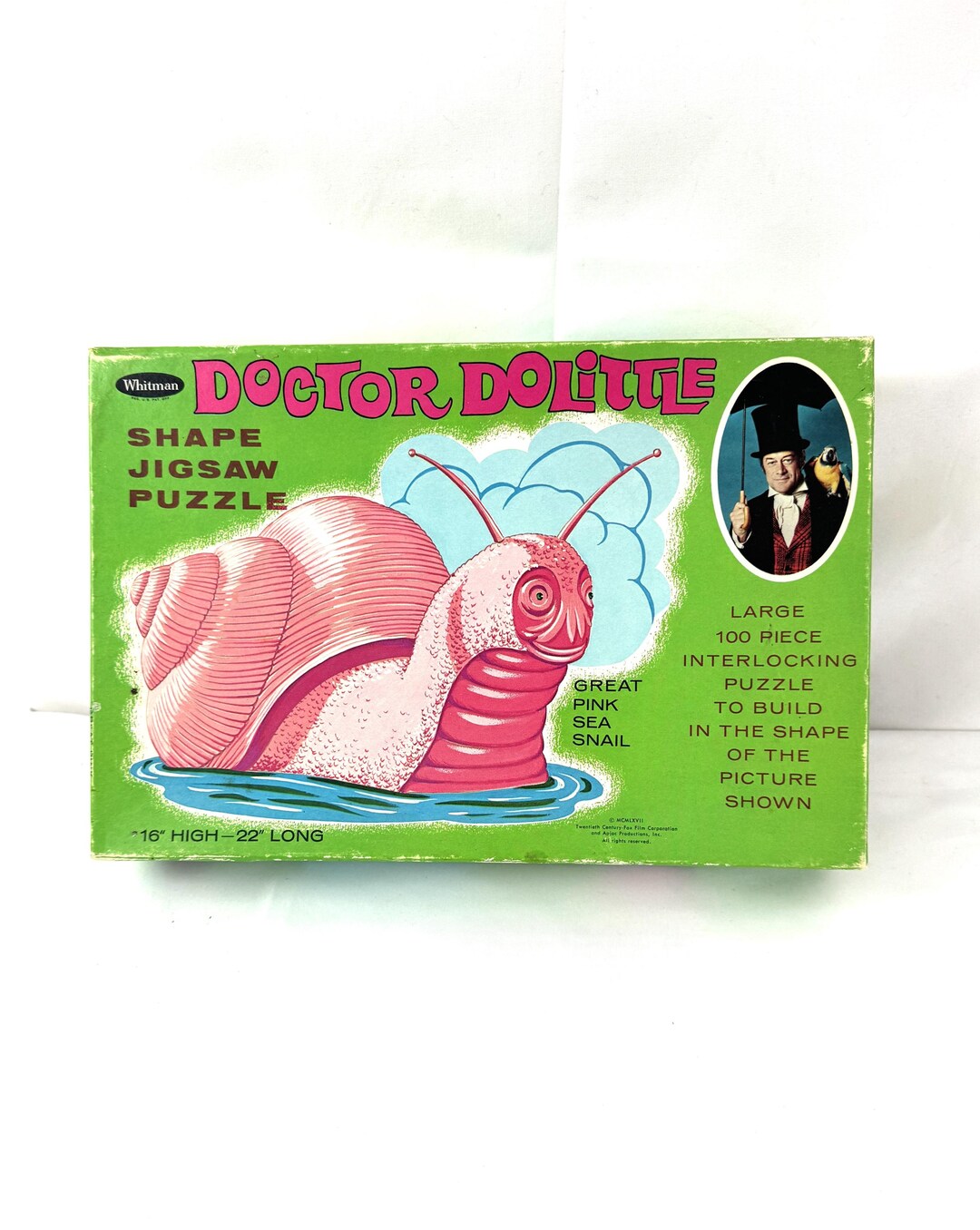 Vintage 1960s 60s Doctor Dolittle Great Pink Sea Snail Puzzle WHITMAN ...