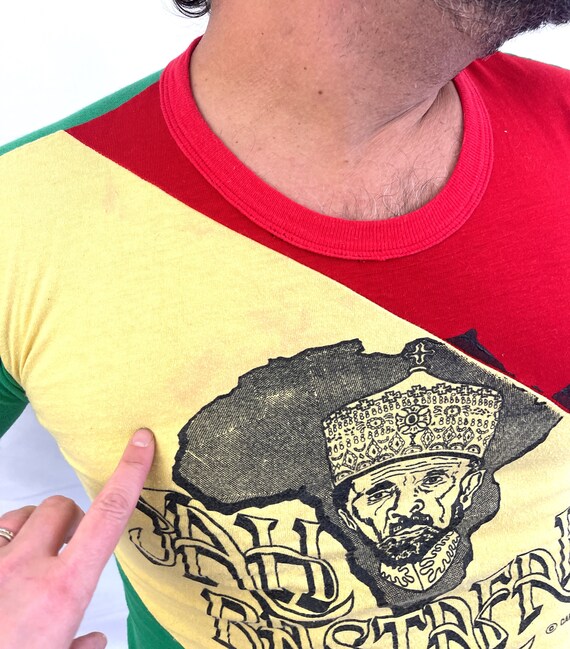Vintage 1980s 80s RARE Jah Rastafari Jamaica Red Gold… - Gem