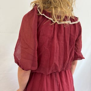 Vintage 1970s Red Prairie Dress by Roberta - Size 11 - Etsy