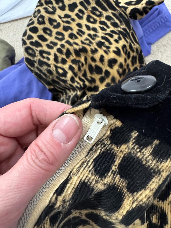 Sweet 1950s 50s Cigarette Leopard Animal Print High W… - Gem