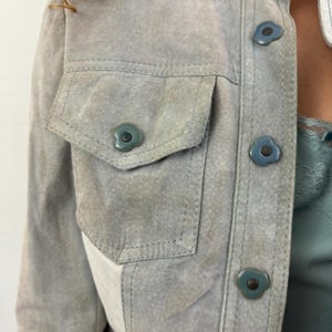 Vintage Roncelli Gray Suede Leather Jacket - Etsy