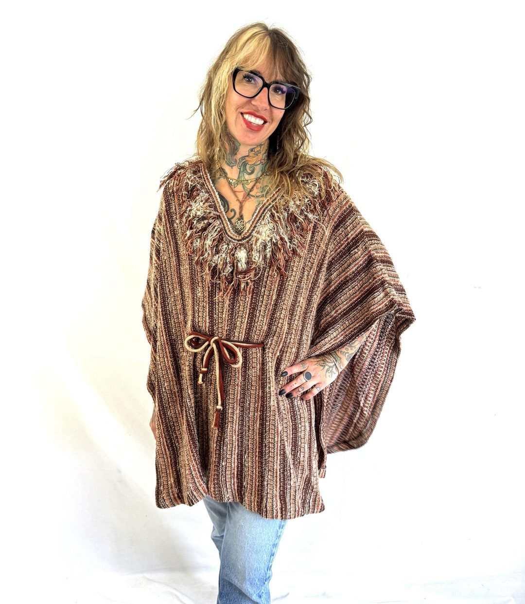 Rare 1970s 70s Vintage Mohair Knit Shawl Poncho - Knits With Appeal by ...