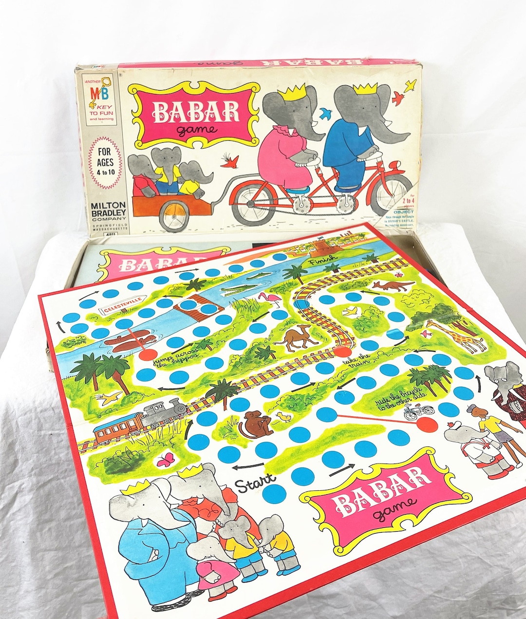 Vintage 1960s 1968 the Babar Board Game by Milton Bradley - Etsy