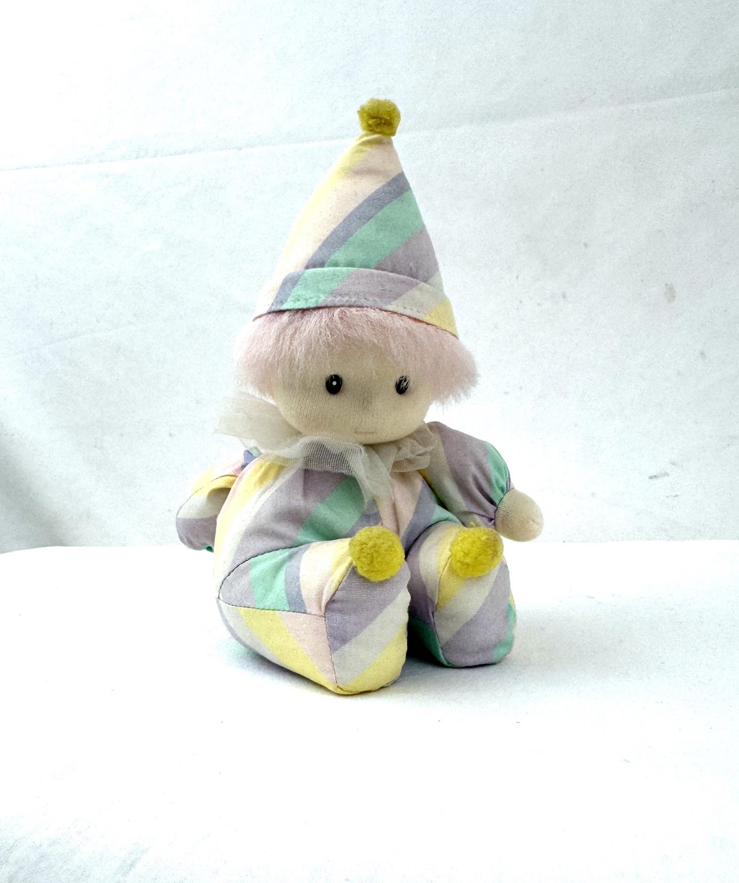 Vintage 1980s 80s Sekiguchi Rainbow Pastel Clown Music Wind up Musical ...
