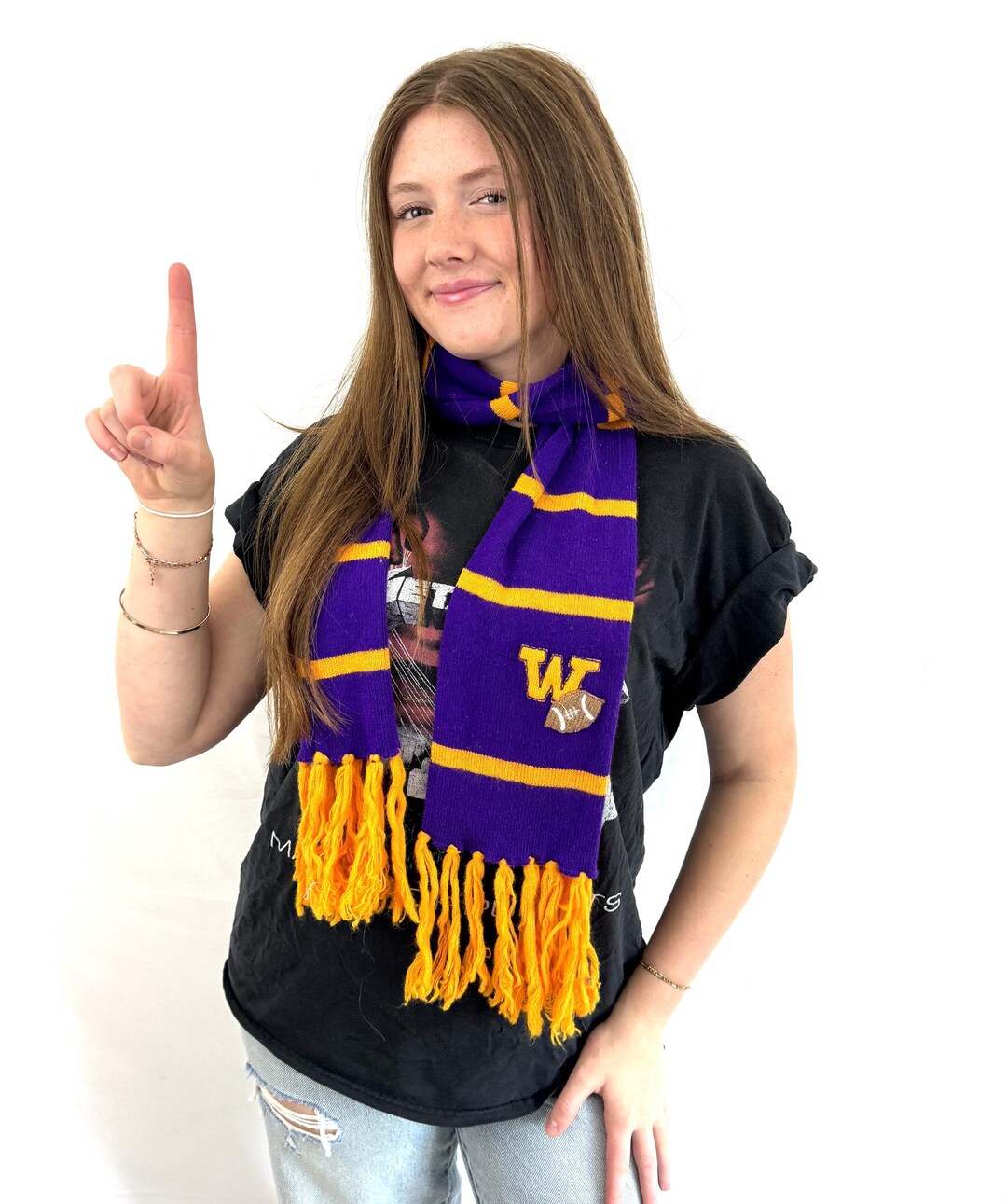 Vintage UW Huskies Scarf: 1980s Purple & Gold Football Team - Etsy