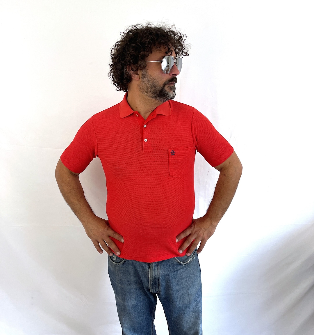 Vintage 1980s Munsingwear Penguin Grand Slam Mesh Red Polo Summer Tee ...