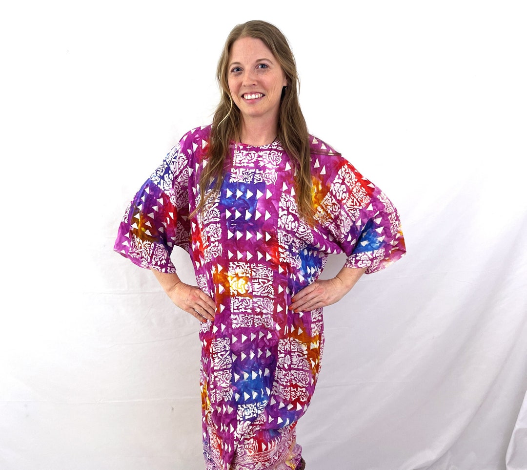 Vintage 1990s Summer Batik Mumu Baby Doll Free Size Dress - Utopia by ...