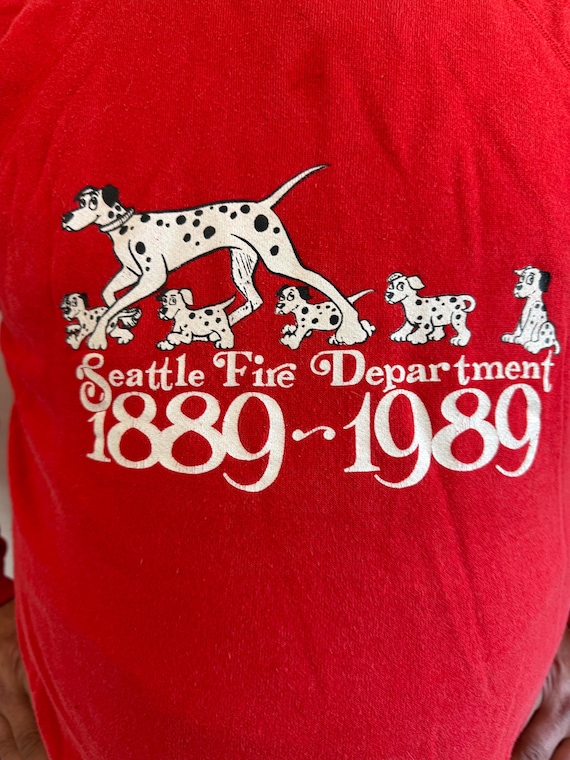 Vintage 1980s 80s Seattle Fire Department Dalmatian S… - Gem