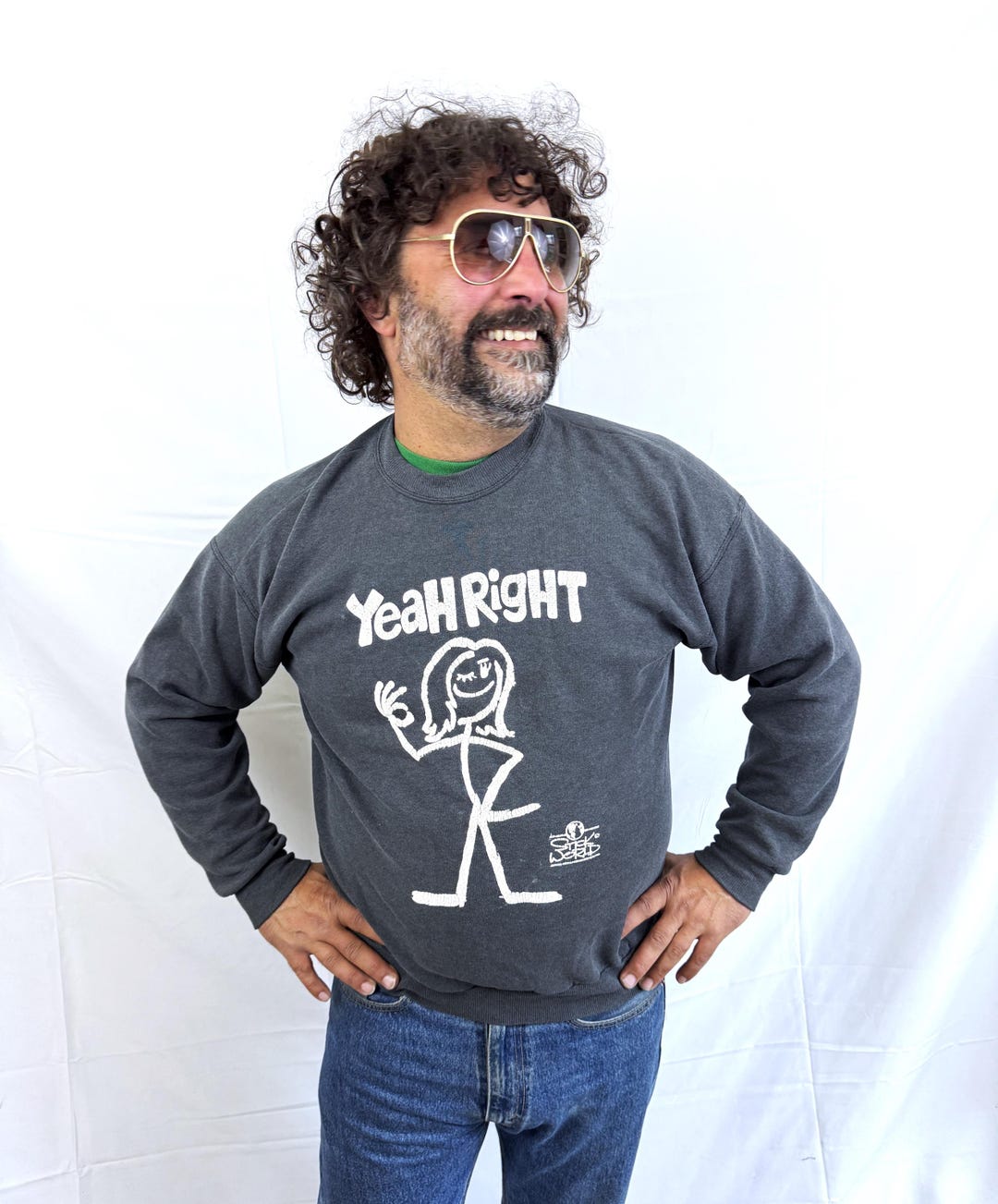 RARE Vintage 1990s 90s Stick Figure Stick World Crewneck Sweatshirt - Etsy