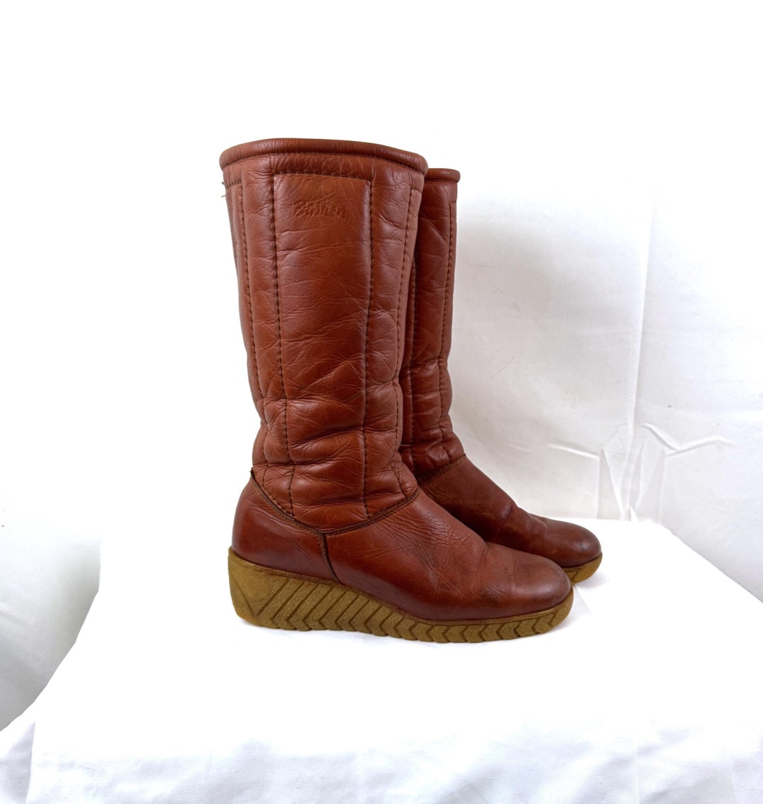 Vintage 1970s 70s Canadian Husky Bastien Brothers Leather Winter Tall ...