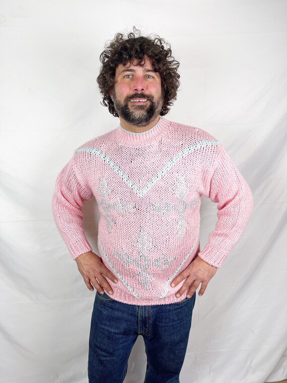 Vintage Knit Pastel Pink Gem