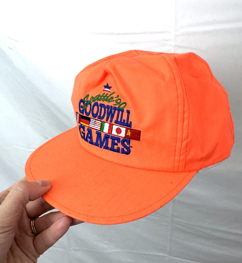 Vintage 1990 Seattle Goodwill Games Neon Snapback Hat - Etsy