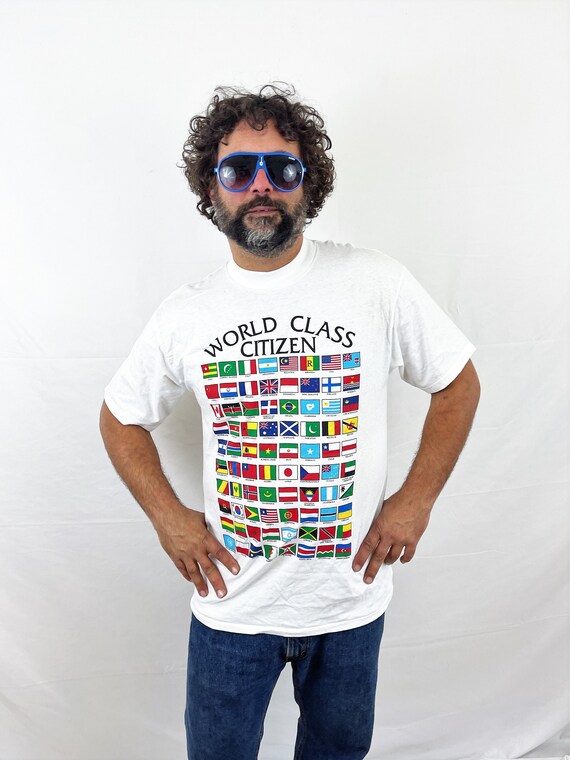 Vintage 1990 90s Flags of the World Tee Shirt Tshirt - Etsy
