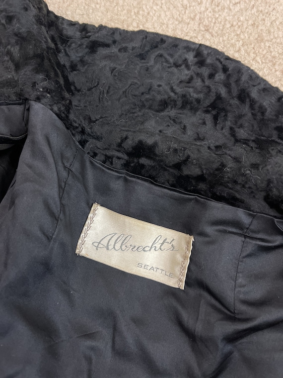 Gorgeous 1950s 50s Black Fur Coat - Fur Label Authori… - Gem