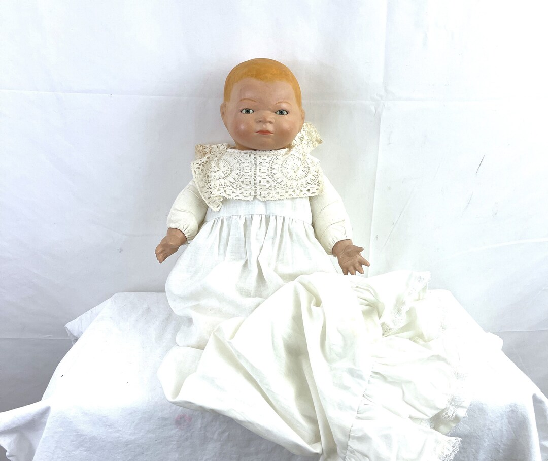 Antique Vintage 1930s Bisque Head Cloth Body Grace Storey Putnam Bye Lo ...