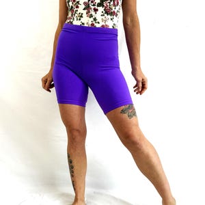 Vintage 80s 90s Danskin Purple Spandex Workout Shorts - Etsy