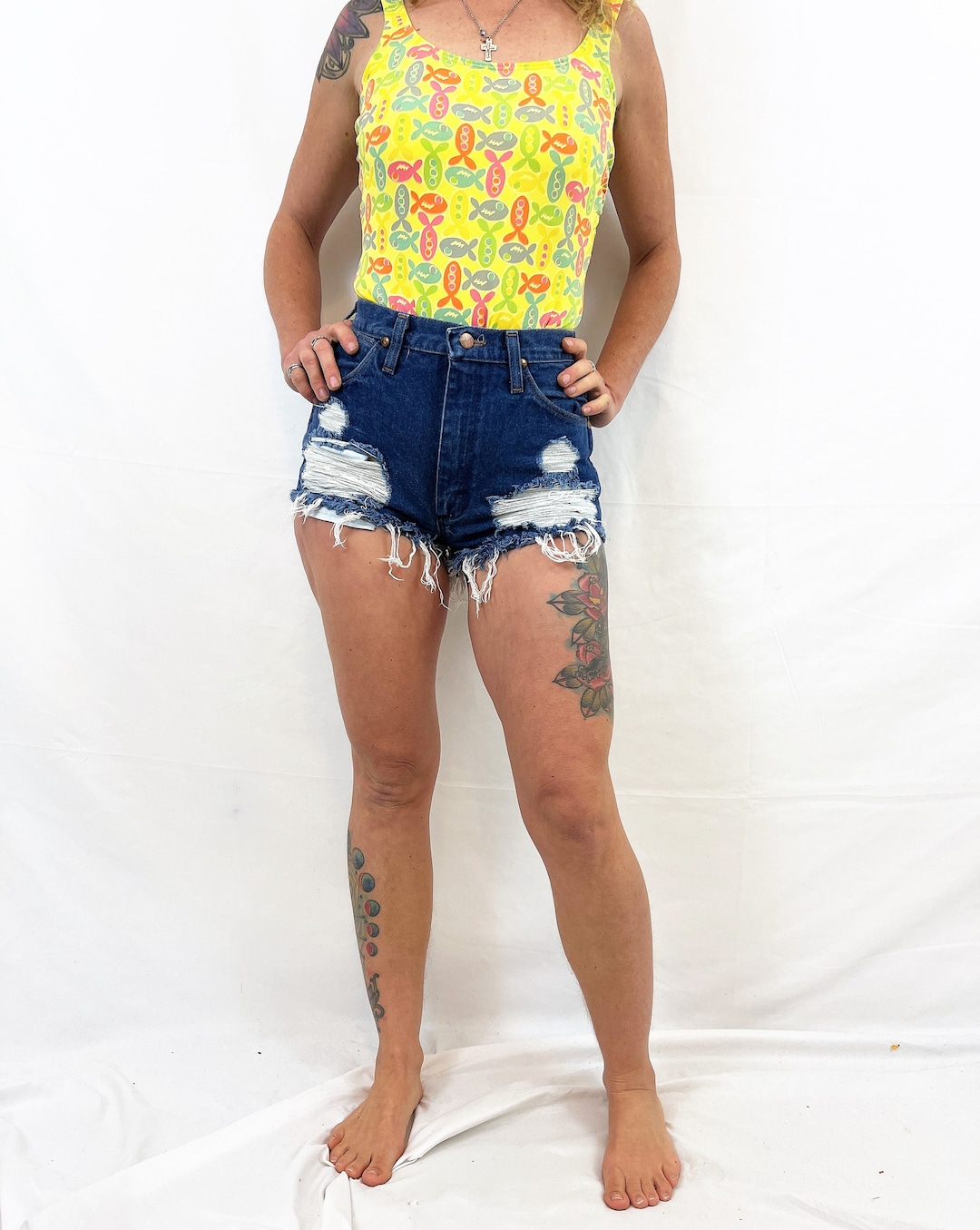 Vintage 1990s 90s Cut Offs Daisy Dukes Wrangler Mini Hot Shorts Denim ...
