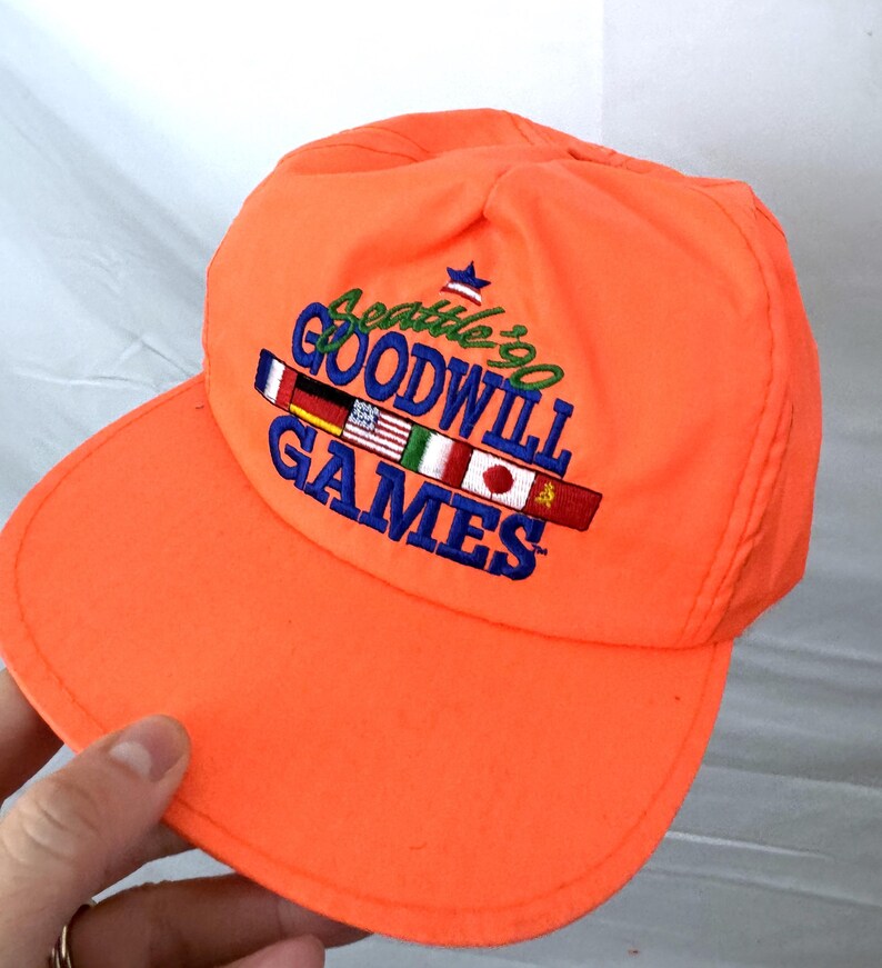 Vintage 1990 Seattle Goodwill Games Neon Snapback Hat - Etsy