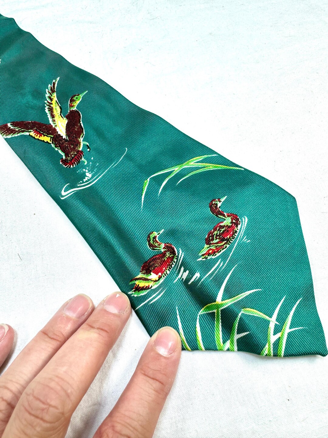 Vintage 40s 1940s Mallard Duck Necktie Swing Neck Tie Haband - Etsy