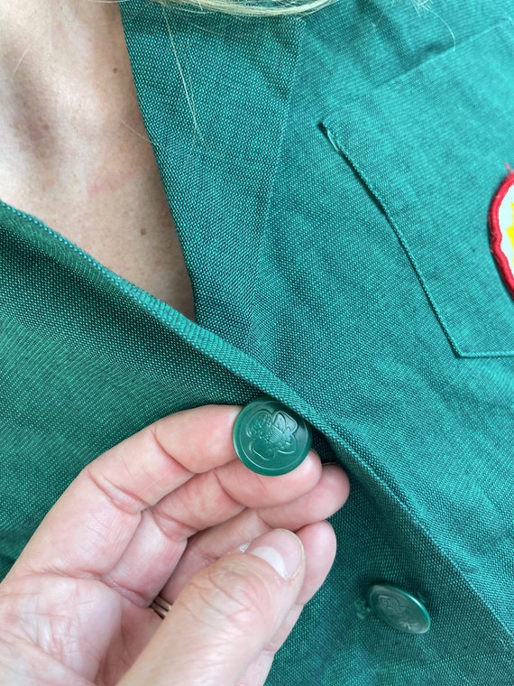 Vintage 1970s Official Girl Scouts Green Tee Shirt Ts… - Gem