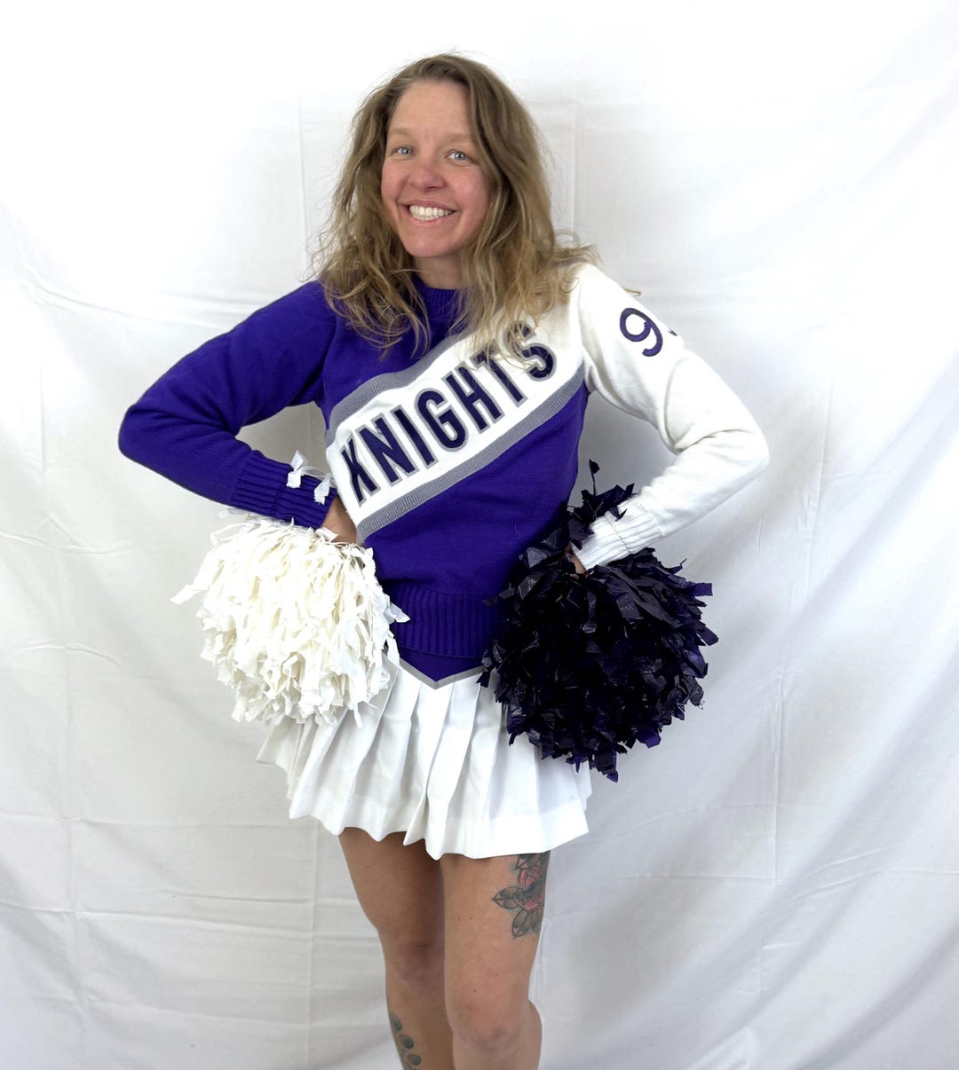 Vintage 1990s 90s WOW Purple White Sports Melissa Cheerleading ...