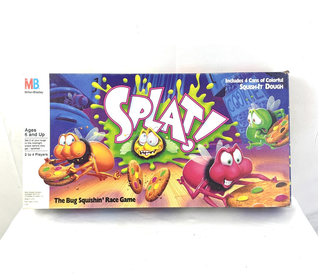 Vintage 1990 90s 1990s Splat Board Game SPLAT! Milton Bradley the Bug ...
