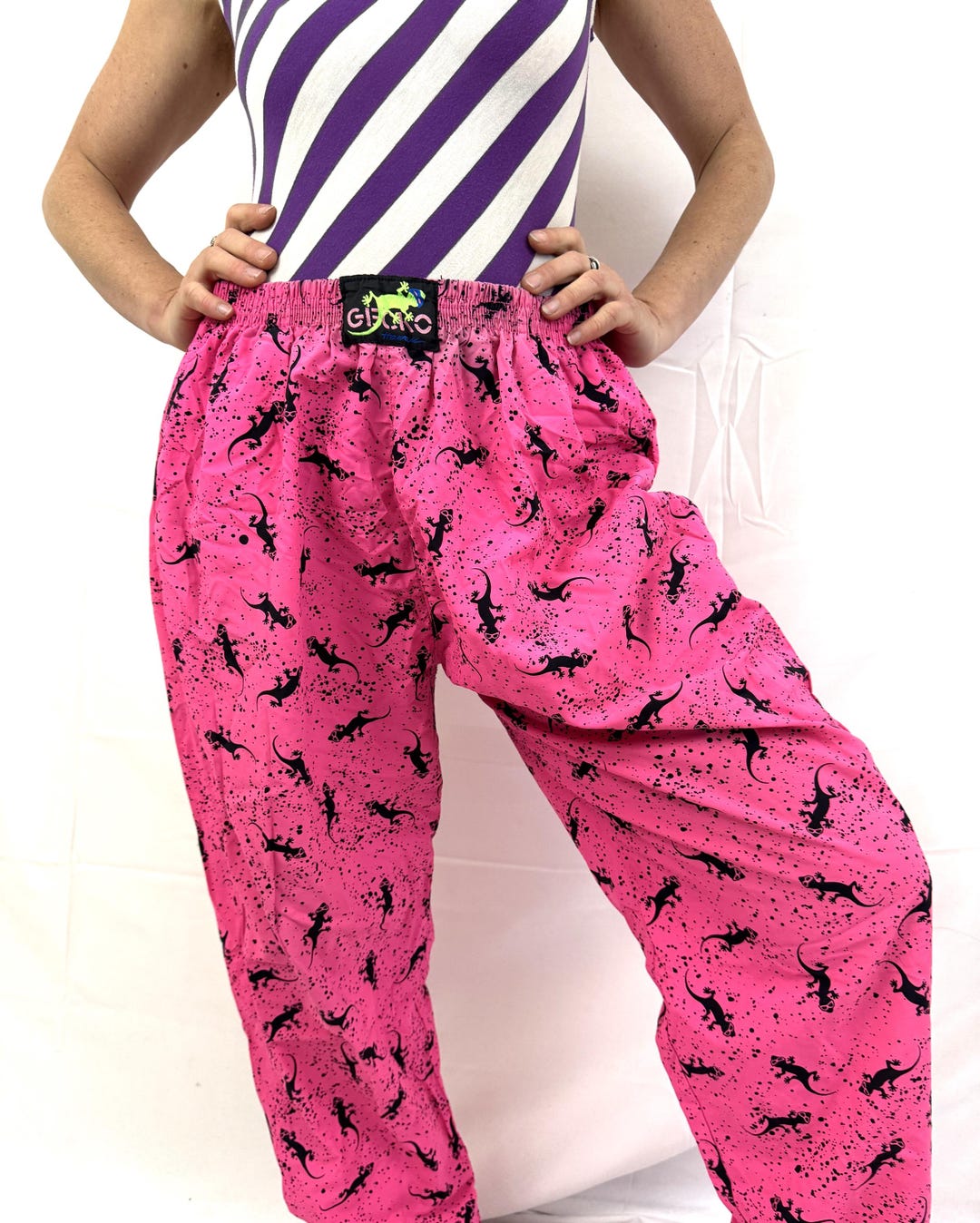 Vintage 90s 1990s Gecko Hawaii Hammer Time Harem Baggy Pants - Surf ...