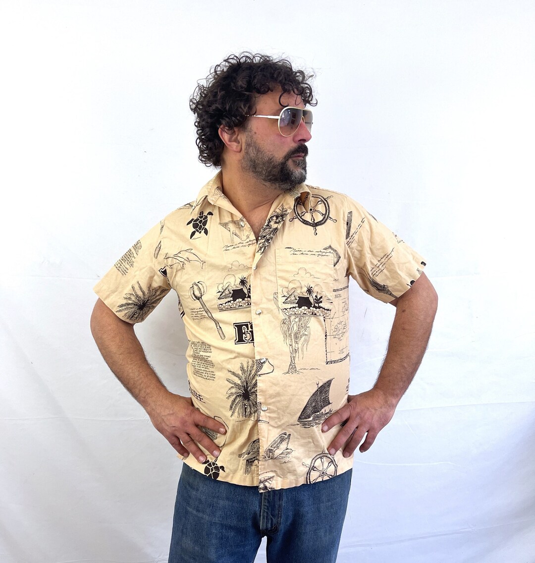 Vintage 1980s 80s the Feejee Fiji Island Hawaiian Button up Shirt - Etsy