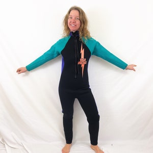 Vintage 1980s 80s NEON Wetsuit Polypropylene Scuba Surfing Full Body ...