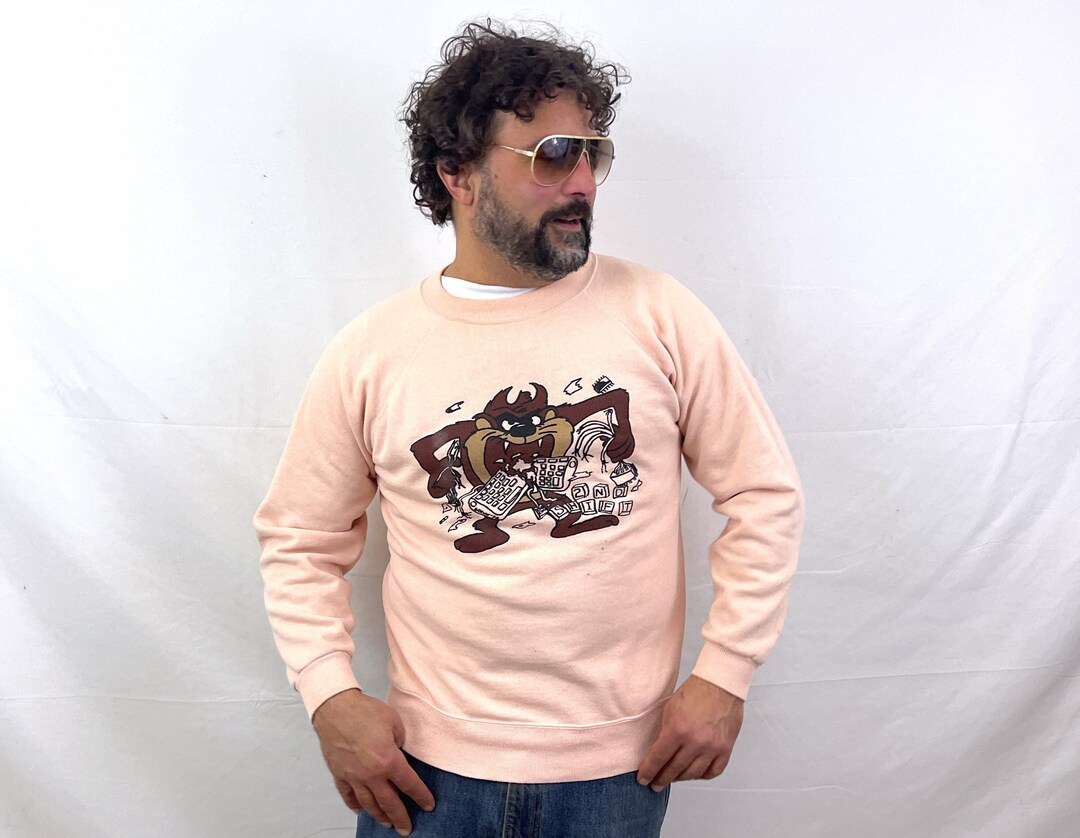 Vintage 90s 1990s Tazmanian Taz Devil Looney Tunes Computer Sweatshirt ...