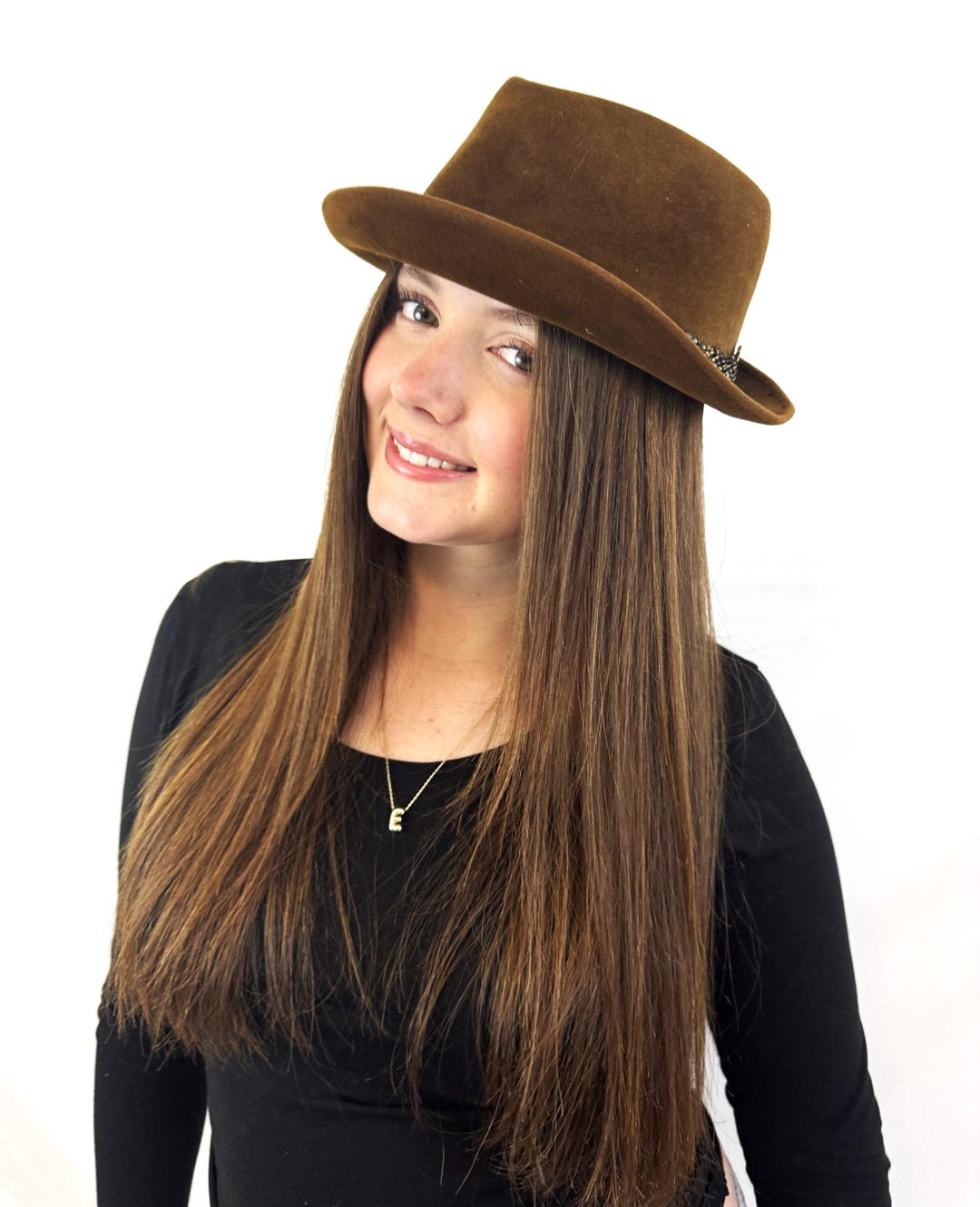 Vintage Berg Fifth Avenue New York Fedora Brown Velour Derby Fedora Hat ...