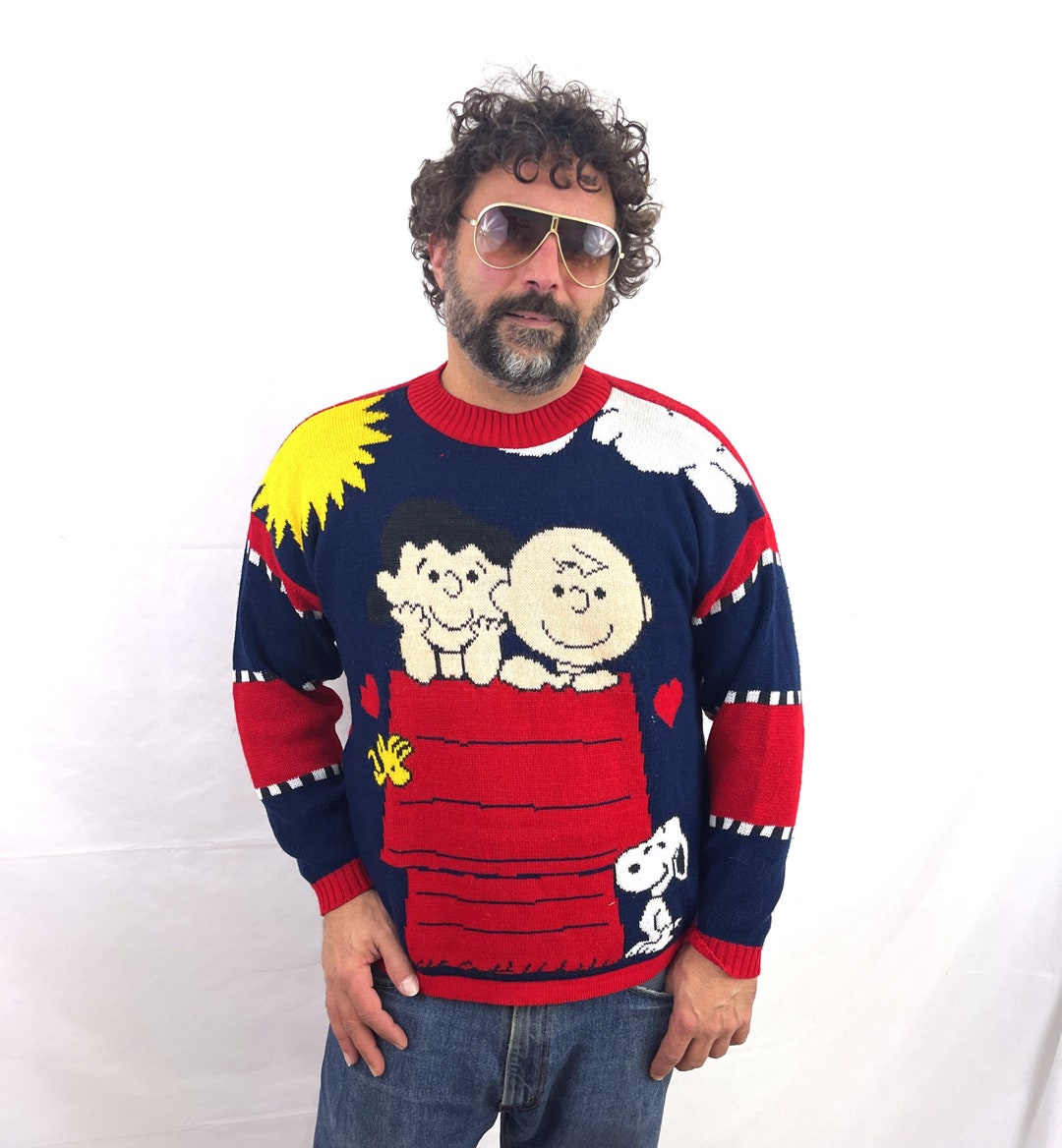 Vintage 80s 90s Snoopy Peanuts Sweater - Snoopy & Friends Tag - Etsy