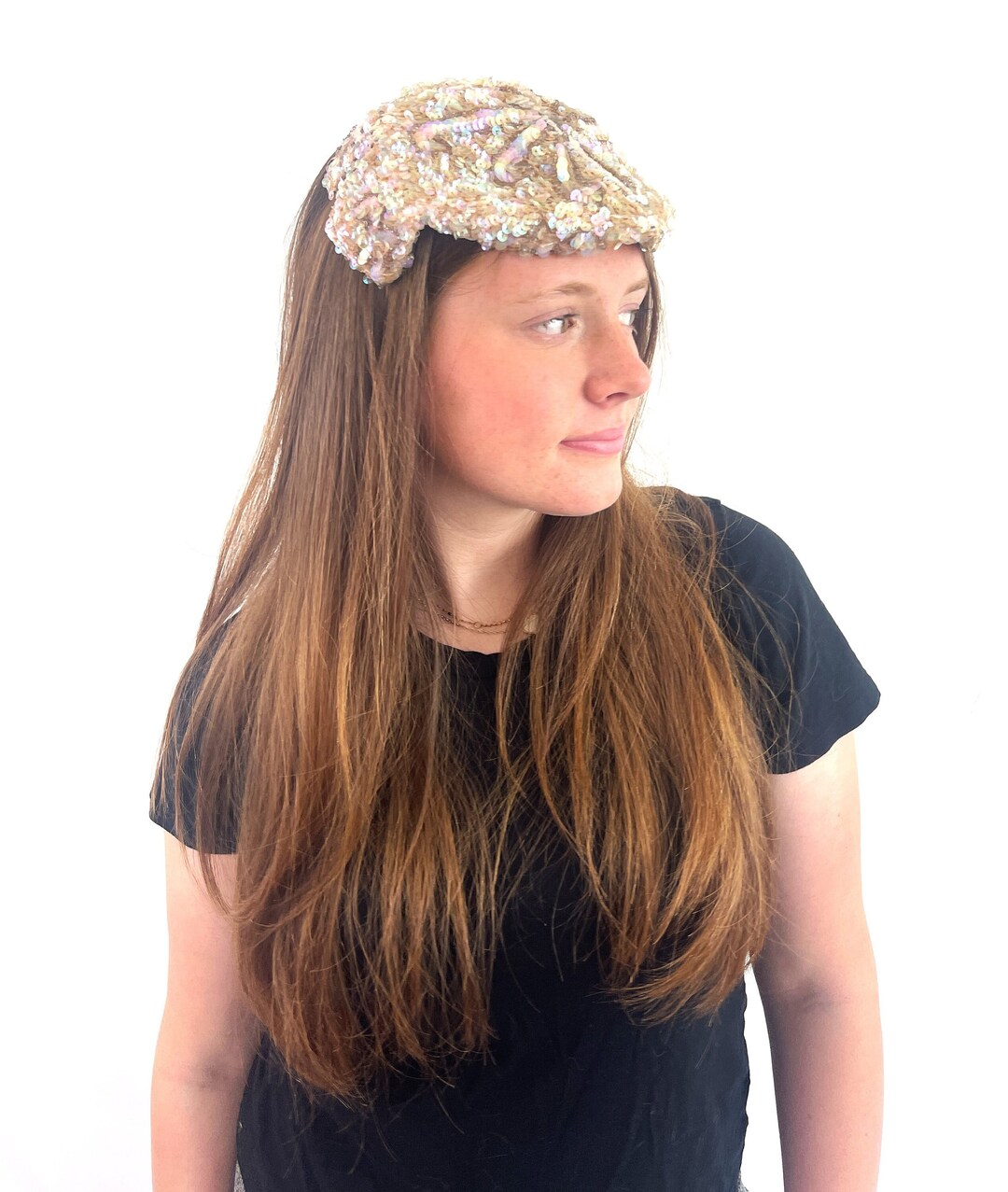 Vintage 50s Sequin Fascinator Hat Cloche - Gatsby 20s Party - Etsy