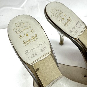 Vintage 1950s 50s Springolator Clear Heels Pumps Shoes Mules - Lucite ...