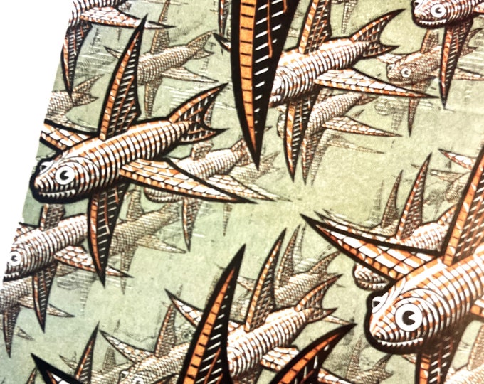 Vintage 1970s 70s 1971 M.C. Escher in Poster - Flying Fish Depth ...