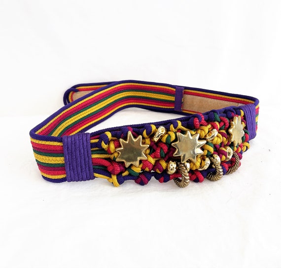 Vintage Fun Knot Wide Funky 80s 1980s Belt by Rebecca… - Gem