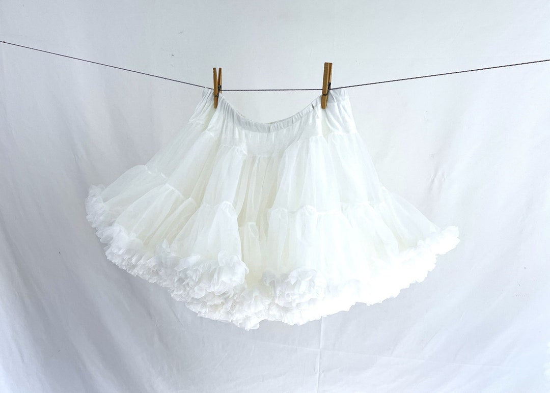 Vintage White Sam's Square Dancing Petticoat Tutu Costume Crinoline ...
