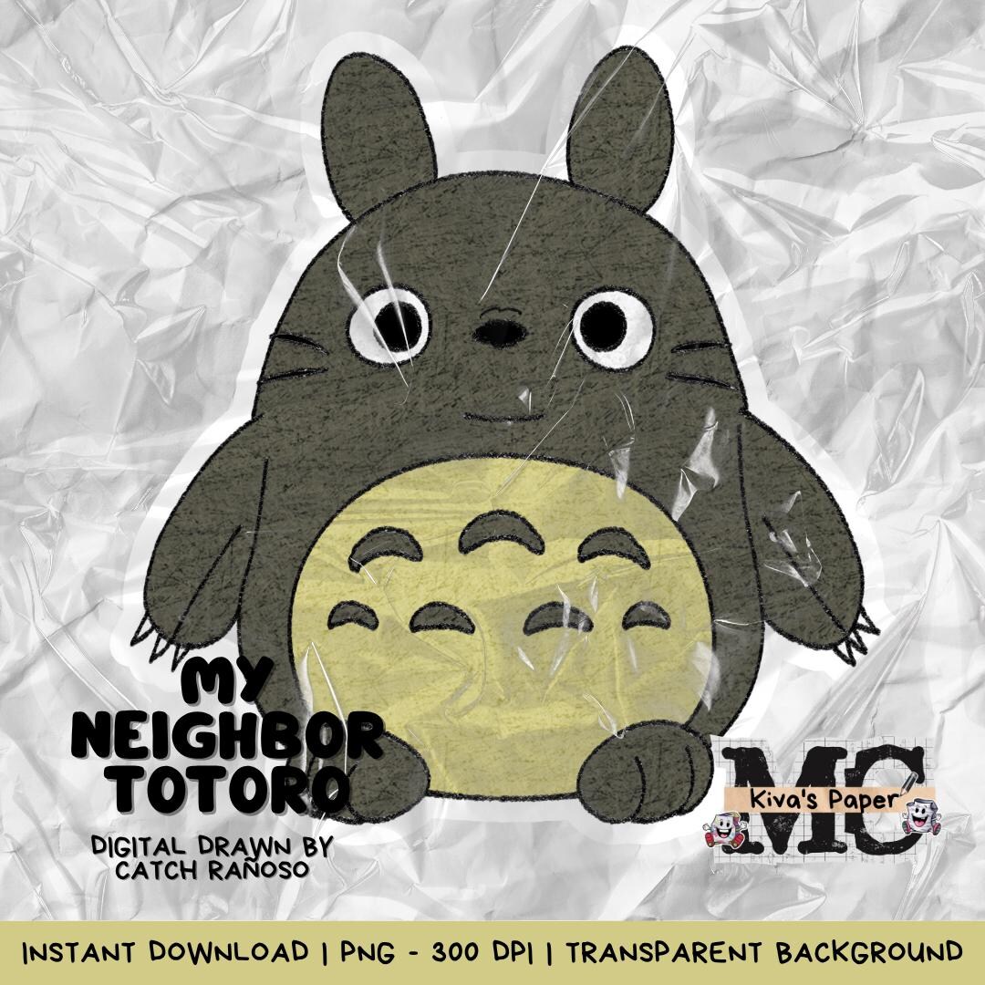Cute Chibi Totoro (from My Neighbor Totoro) Digital Drawn by Kiva's ...