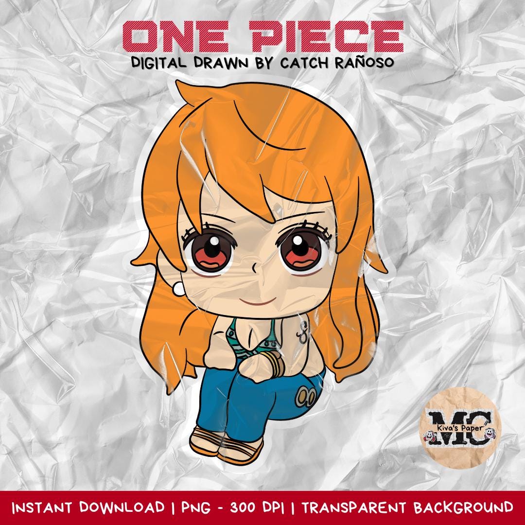 Nami Digital Drawn by Kiva's Paper - PNG 300 DPI - Etsy