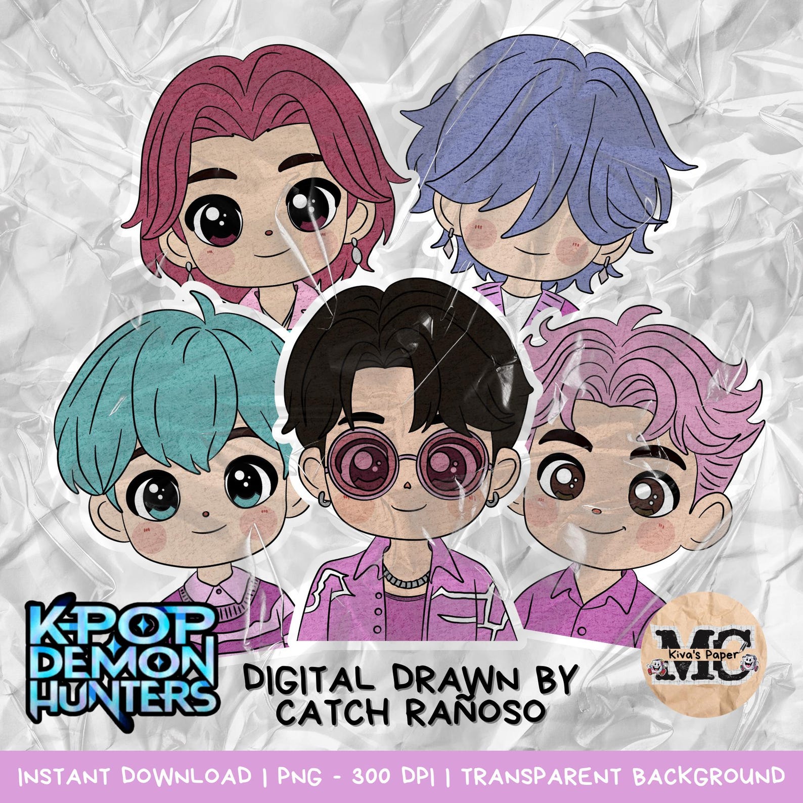 Saja Boys (from Kpop Demon Hunters) Digital Drawn by Kiva's Paper - PNG ...