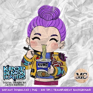 RUMI (from Kpop Demon Hunters) Digital Drawn by Kiva's Paper - PNG 300 ...