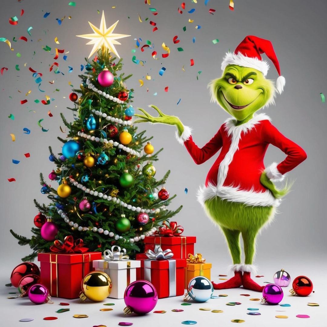 18 Grinch Christmas Illustrations, Clip Art, Festive Scenes, Holiday ...