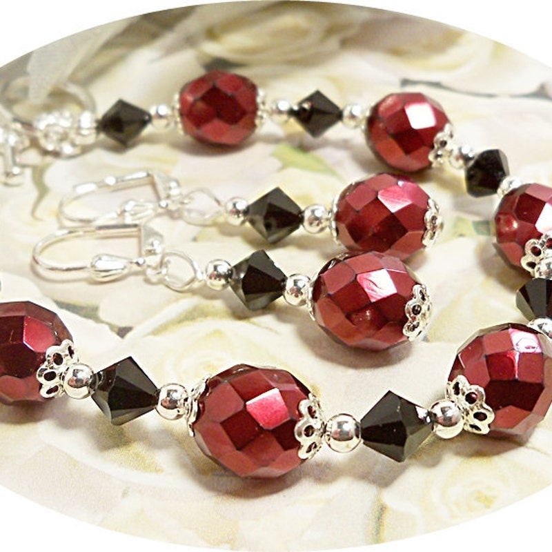 Red Wedding Jewelry - Etsy