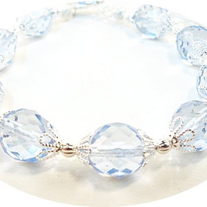 Ice Blue Jewelry, Pale Blue, Bracelet and Earrings, Bridesmaid Jewelry ...