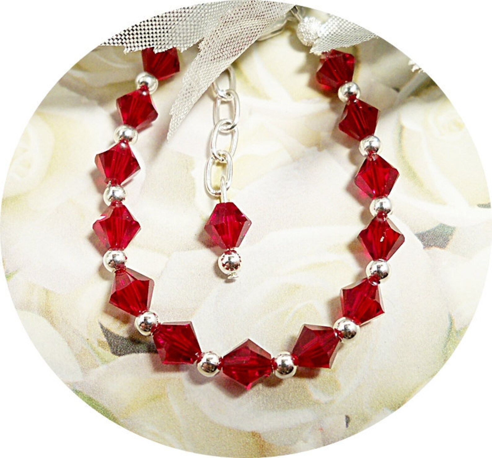 Red Bracelet Flower Girl Bracelet Pageant Jewelry Toddler - Etsy