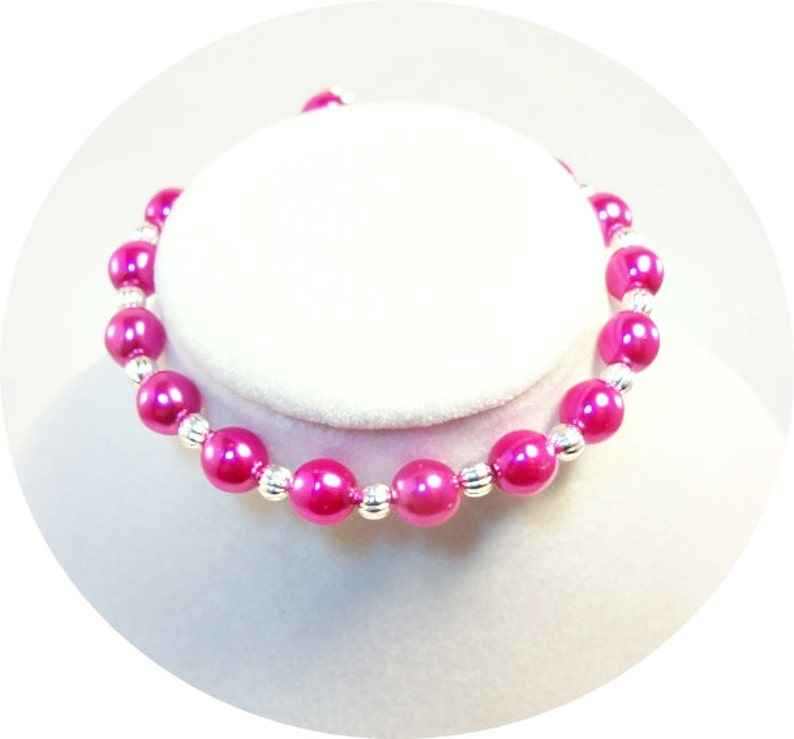 Bracelet Pink Pink Bracelet Kids Bracelet Toddler - Etsy