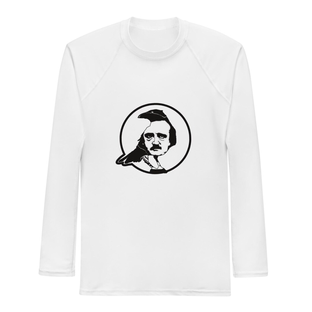 Edgar Allan Poe Men's Rash Guard Gothic-inspired Custom Apparel|premium ...