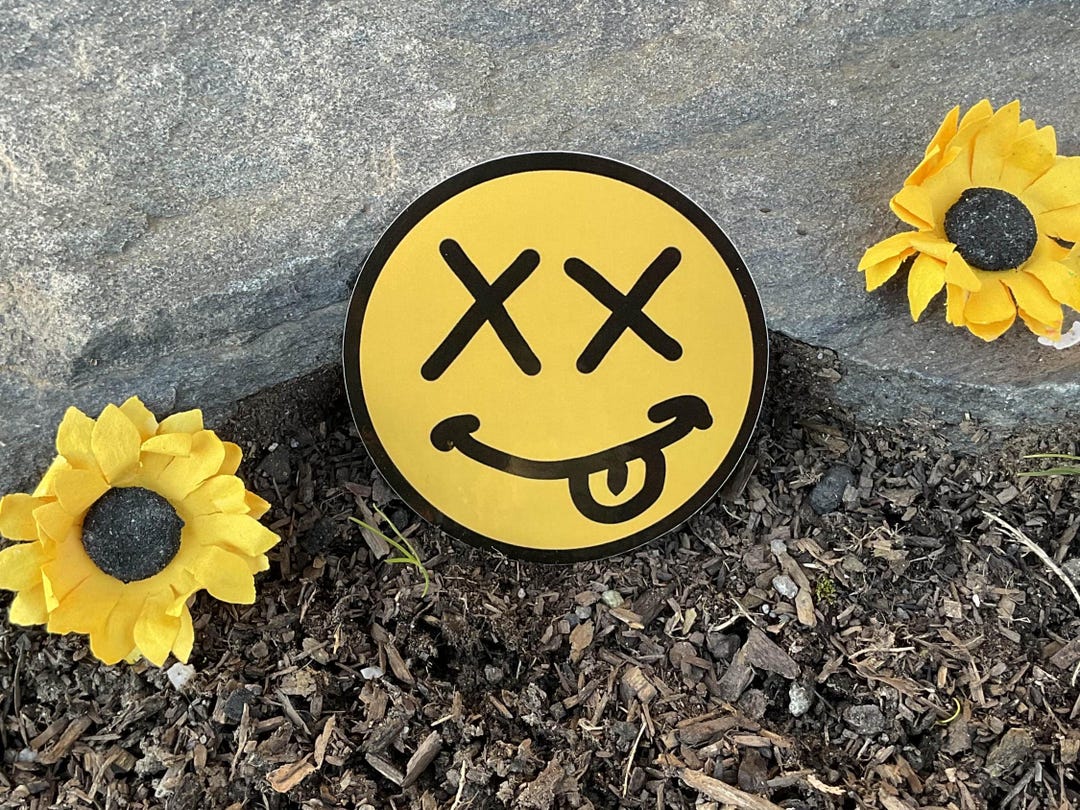 Dead Smiley Sticker - Etsy